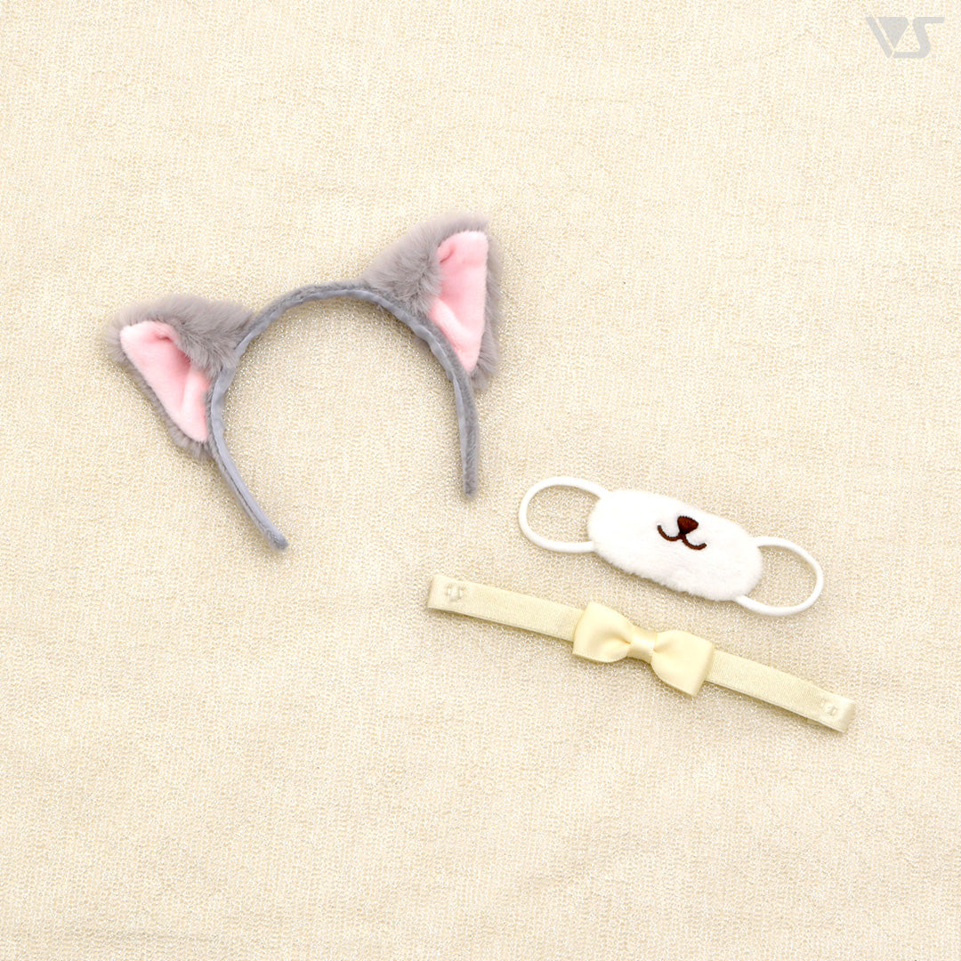 Mask & Cat Ear Headband (Gray) — VOLKS USA, INC.